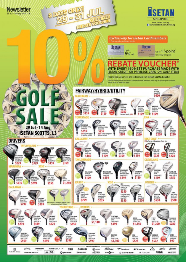 Isetan Scotts 3-Day Golf Sale | Great Deals Singapore