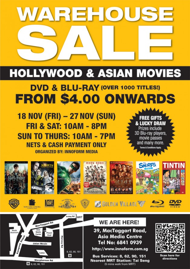 Innoform Media Blu-ray & DVD Warehouse Sale | Great Deals Singapore