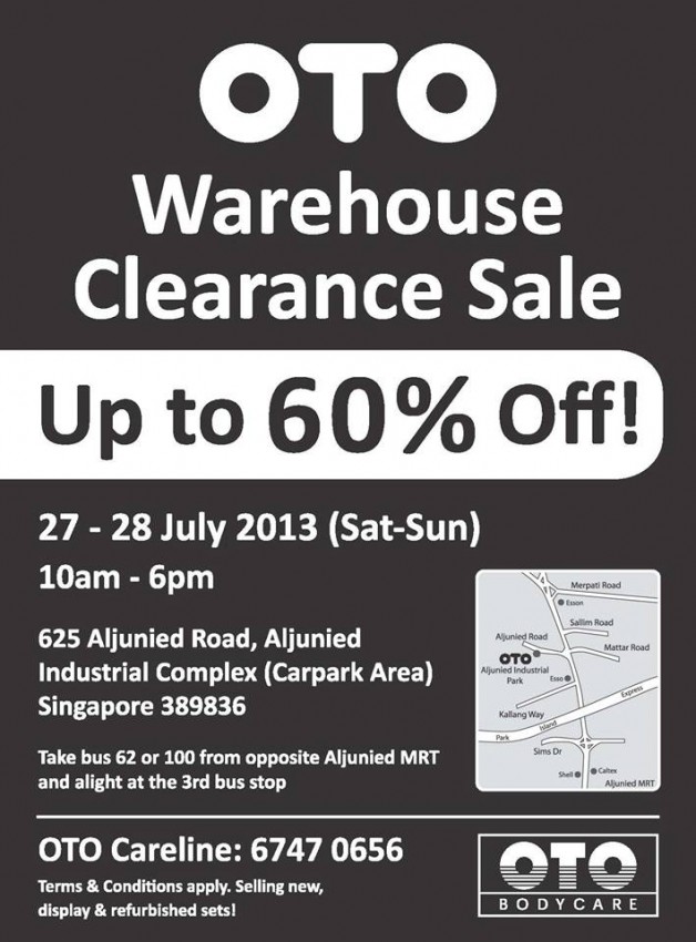 OTO Warehouse Sale | Great Deals Singapore