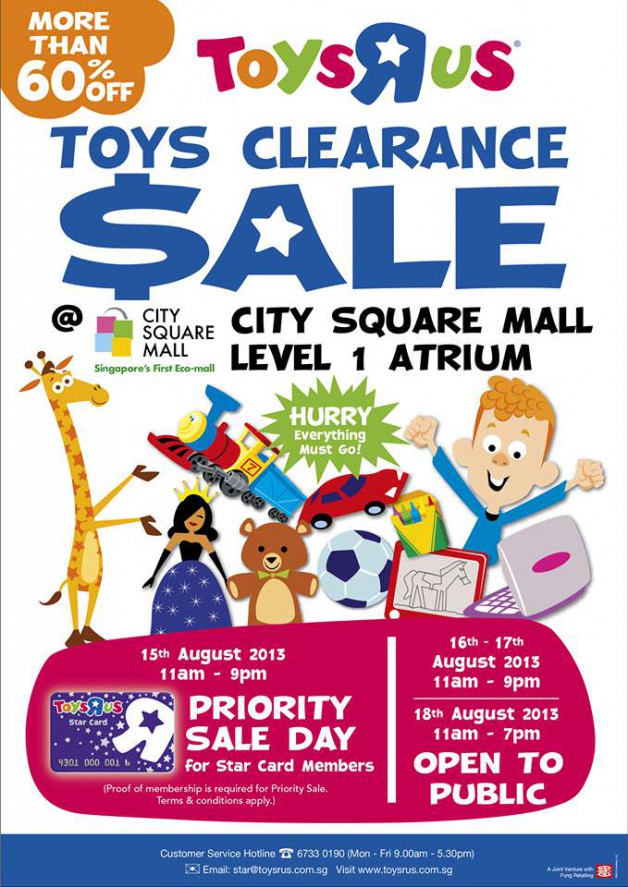 Toys "R" Us Clearance Sale @ City Square Mall, More Than 60% Off Toys ...