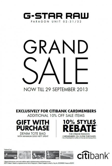G-Star RAW Grand Sale 2013 @ Paragon | Great Deals Singapore