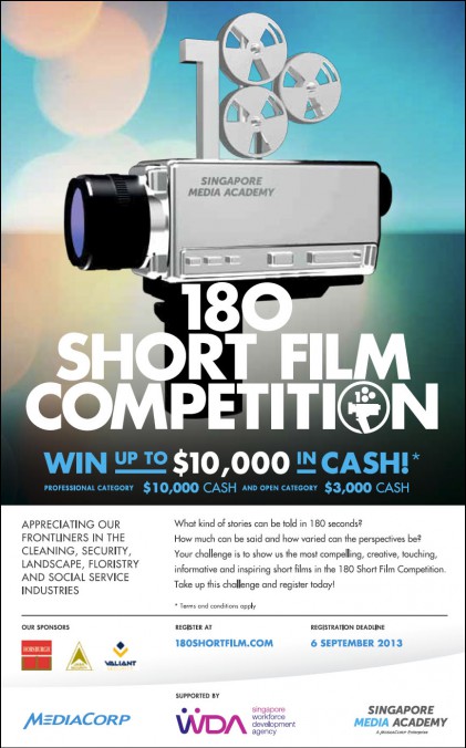 180 Short Film Competition, Win Up To $10,000 Cash | Great Deals Singapore
