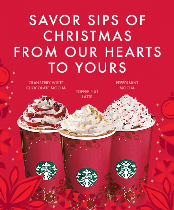 Starbucks Christmas Beverages Now Available - Cranberry White Chocolate ...