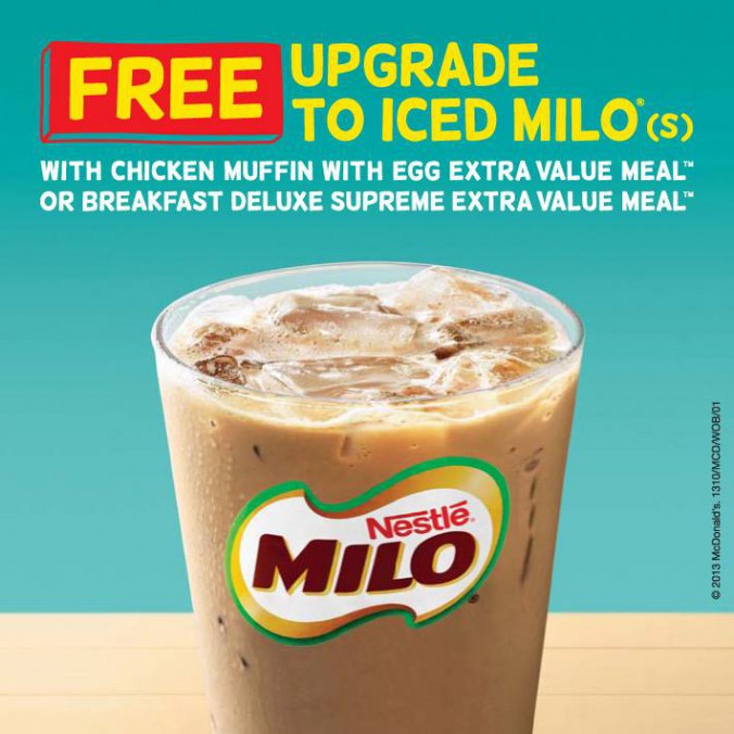 McDonald's Free Ice Milo Upgrade With Extra Value Meal | Great Deals ...