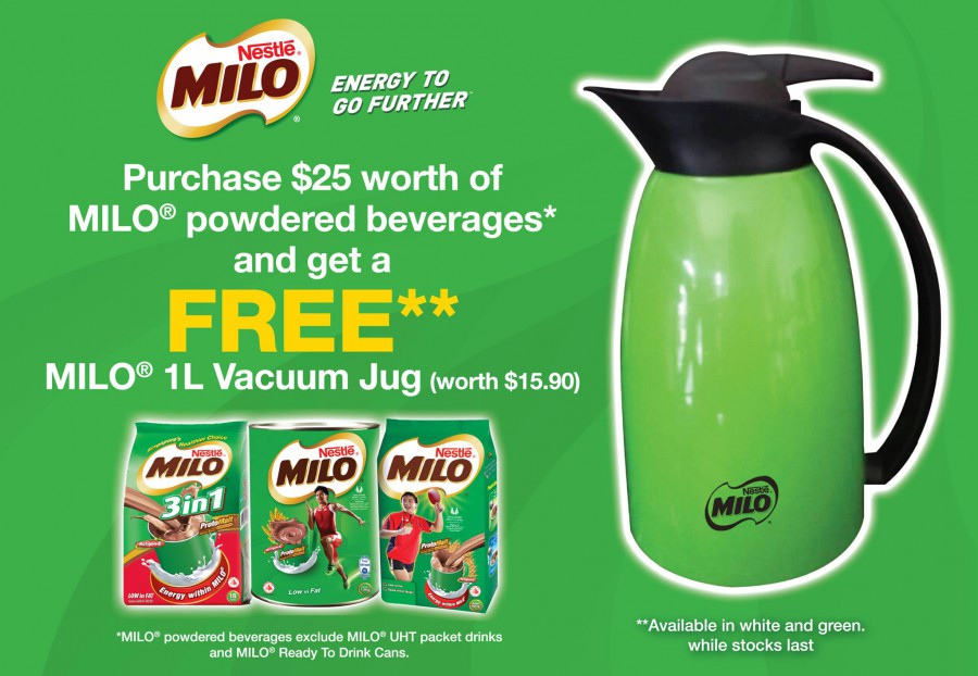 MILO Free 1 Litre Vacuum Jug Giveaway When You Purchase $25 Powdered ...
