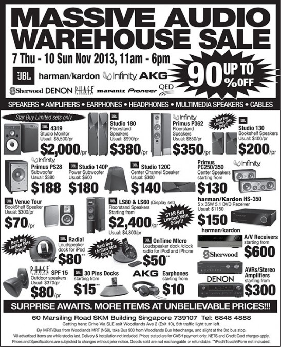 Massive Audio Warehouse Sale @ SKM Building, Up To 90% Off On Speakers ...