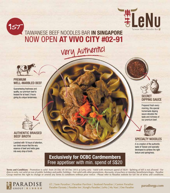 LeNu Taiwan Beef Noodle Bar Promises Authenticity, Free Appetiser With ...
