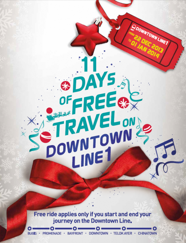 Downtown Line Free MRT Rides For 11 Days, Travel For Free On 6 DTL ...