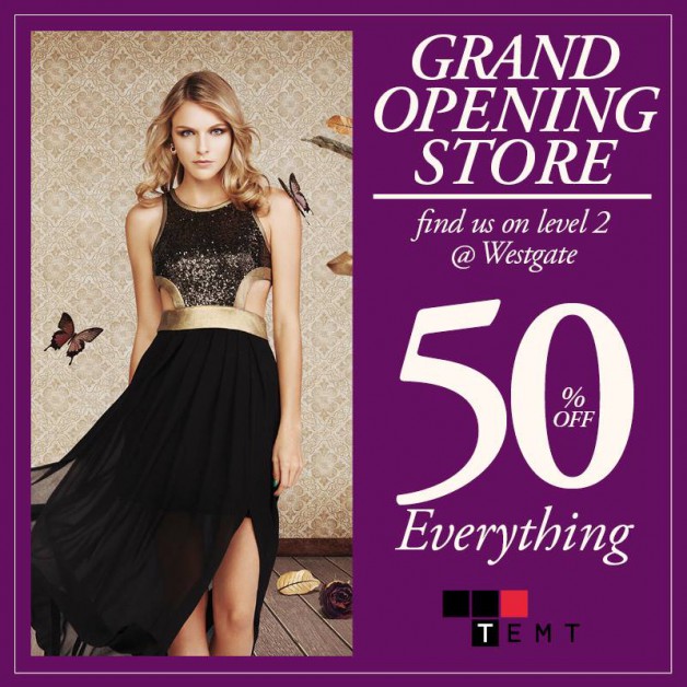 TEMT Singapore Grand Opening Sale @ Westgate: 50% Off Everything In ...