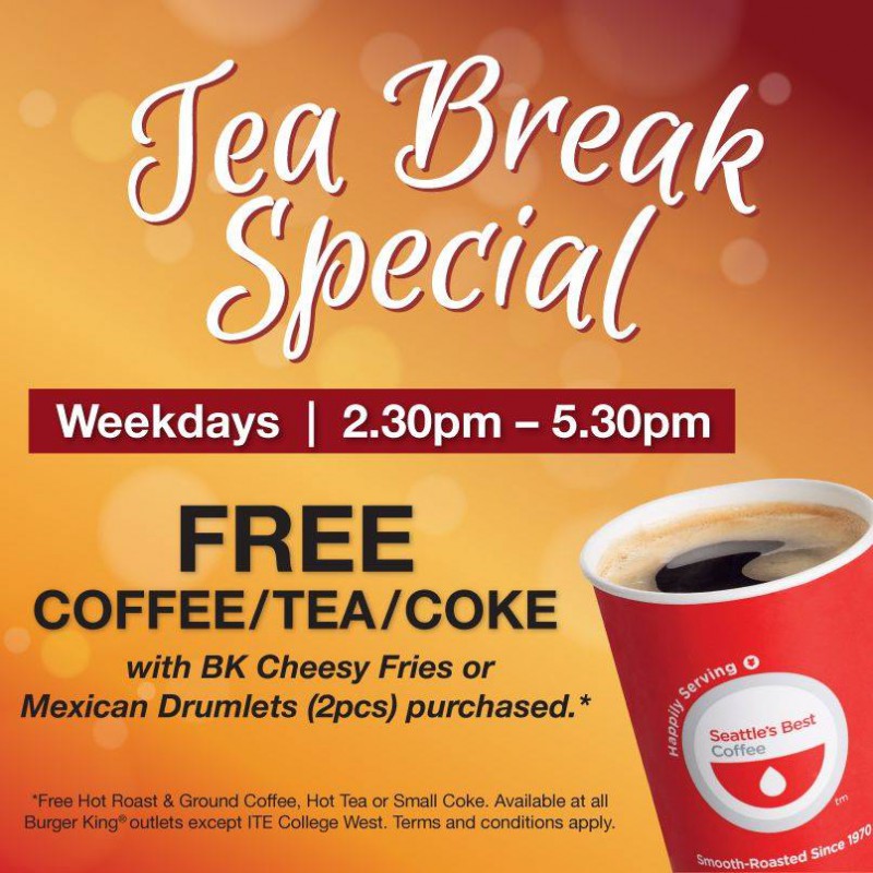 Burger King Breakfast Platter Combo Discount Coupons & Weekday Tea ...