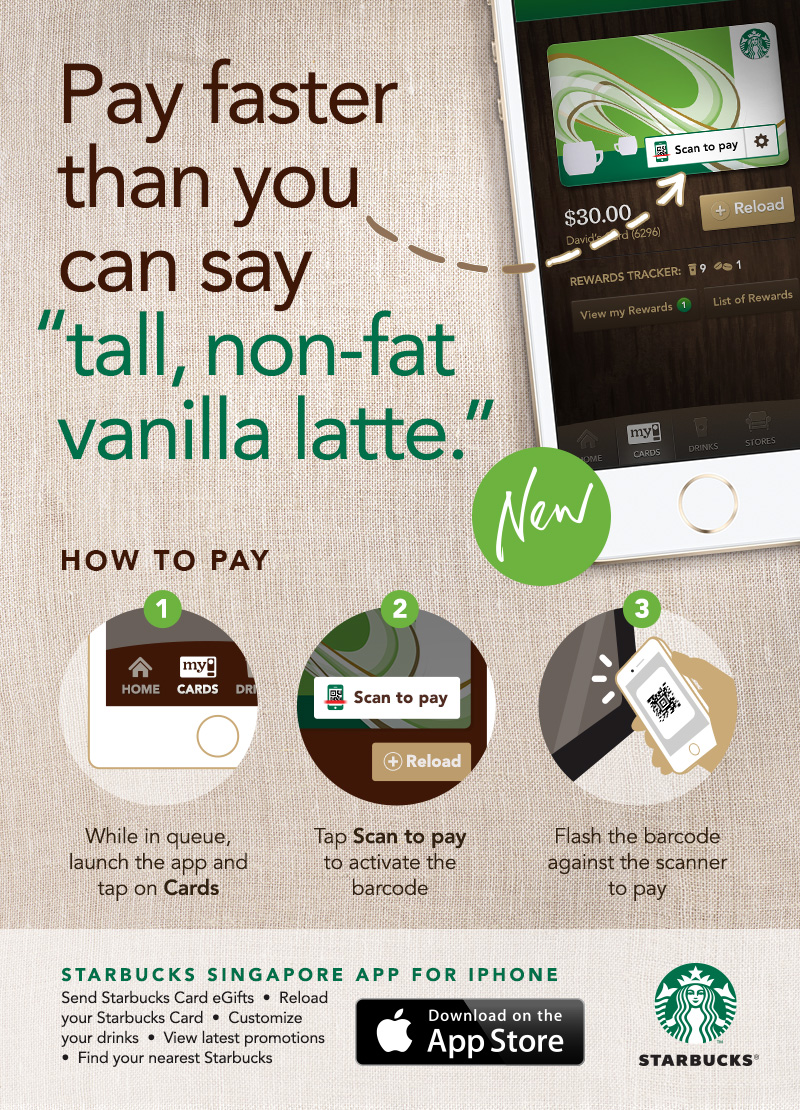1-For-1 Starbucks Beverage When You Scan & Pay With iPhone App | Great ...