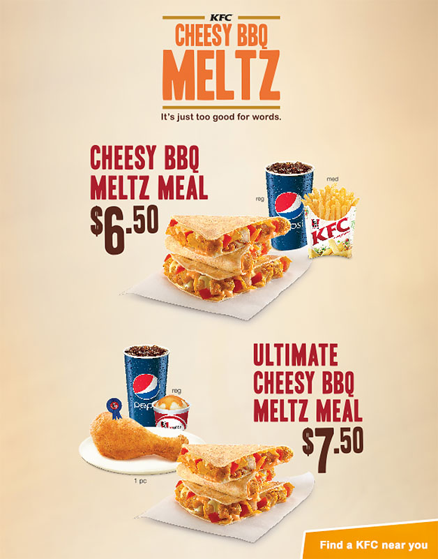 KFC Singapore Brings Cheesy BBQ Meltz Back By Popular Demand | Great ...