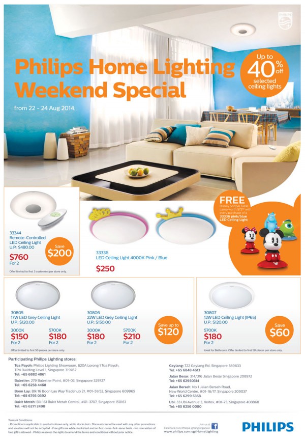 Philips Home Ceiling Lighting Promotion This Weekend @ Participating ...