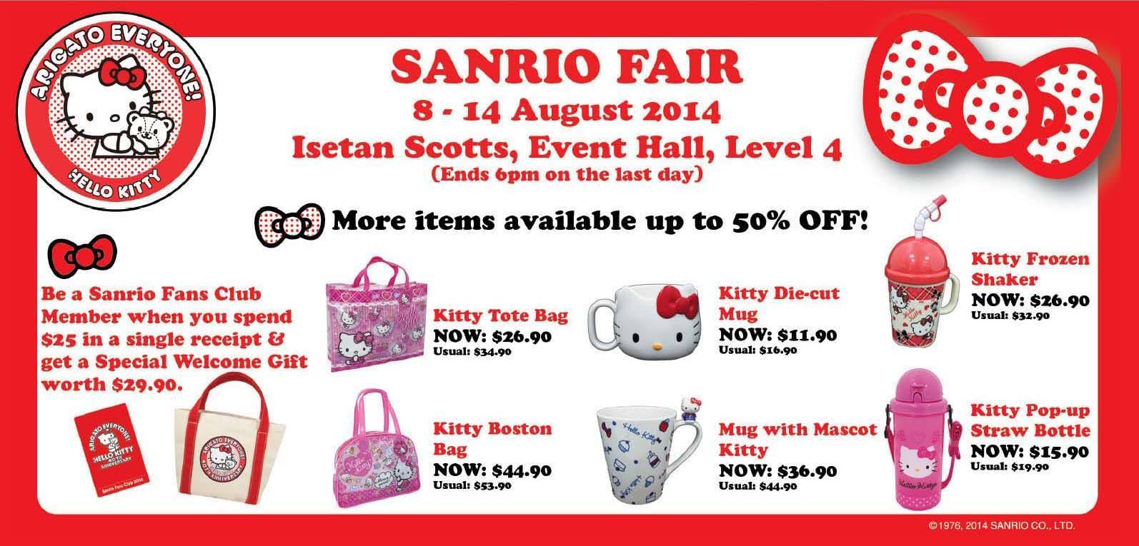 Hello Kitty Sanrio Fair Happening Now @ Isetan Scotts Event Hall ...