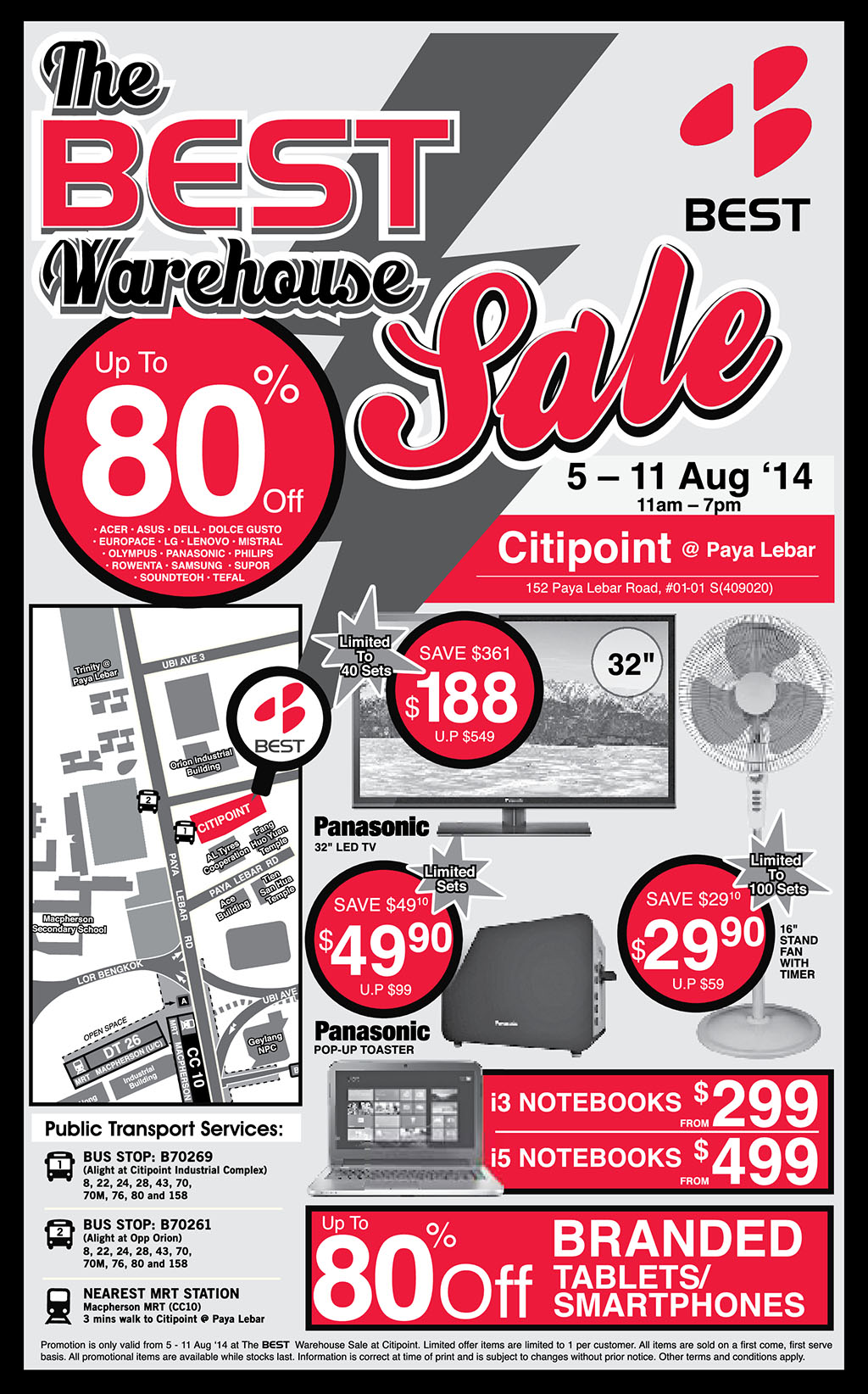 Best Denki Warehouse Sale @ Citipoint Paya Lebar Offers Up To 80% Off ...