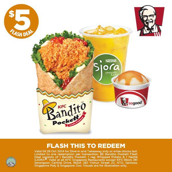 KFC Zinger & Bandito Pockett Meal for just $5 Only this October | Great ...