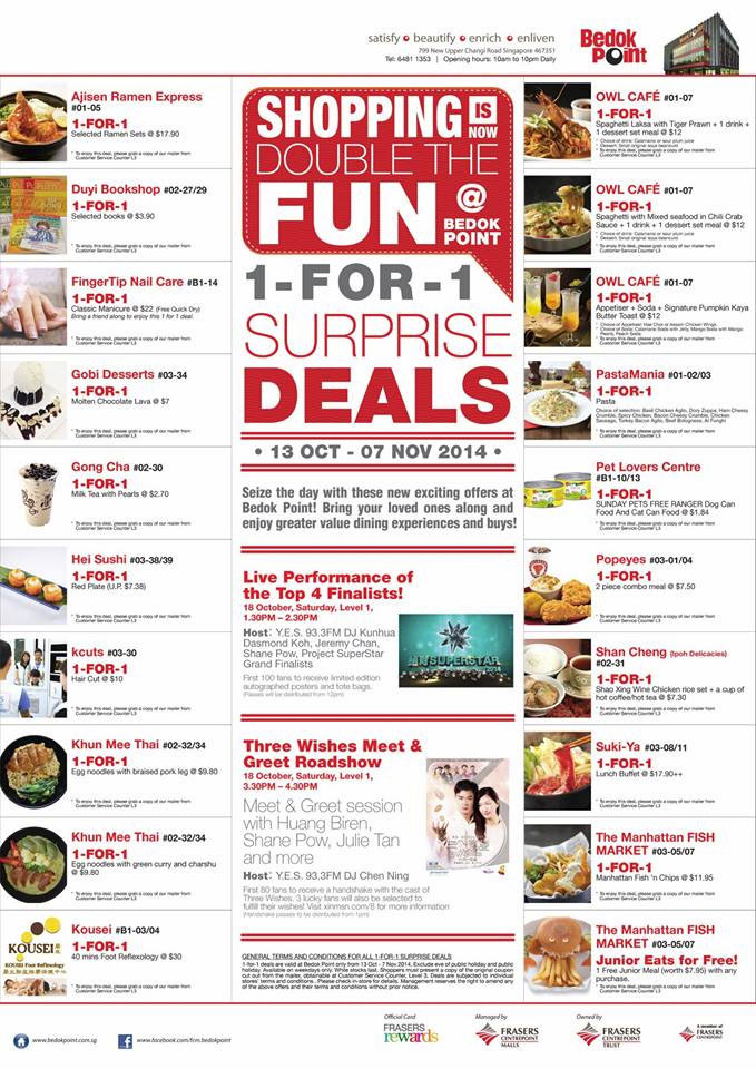 Bedok Point Double the Fun with 1-For-1 Surprise Deals till Early ...