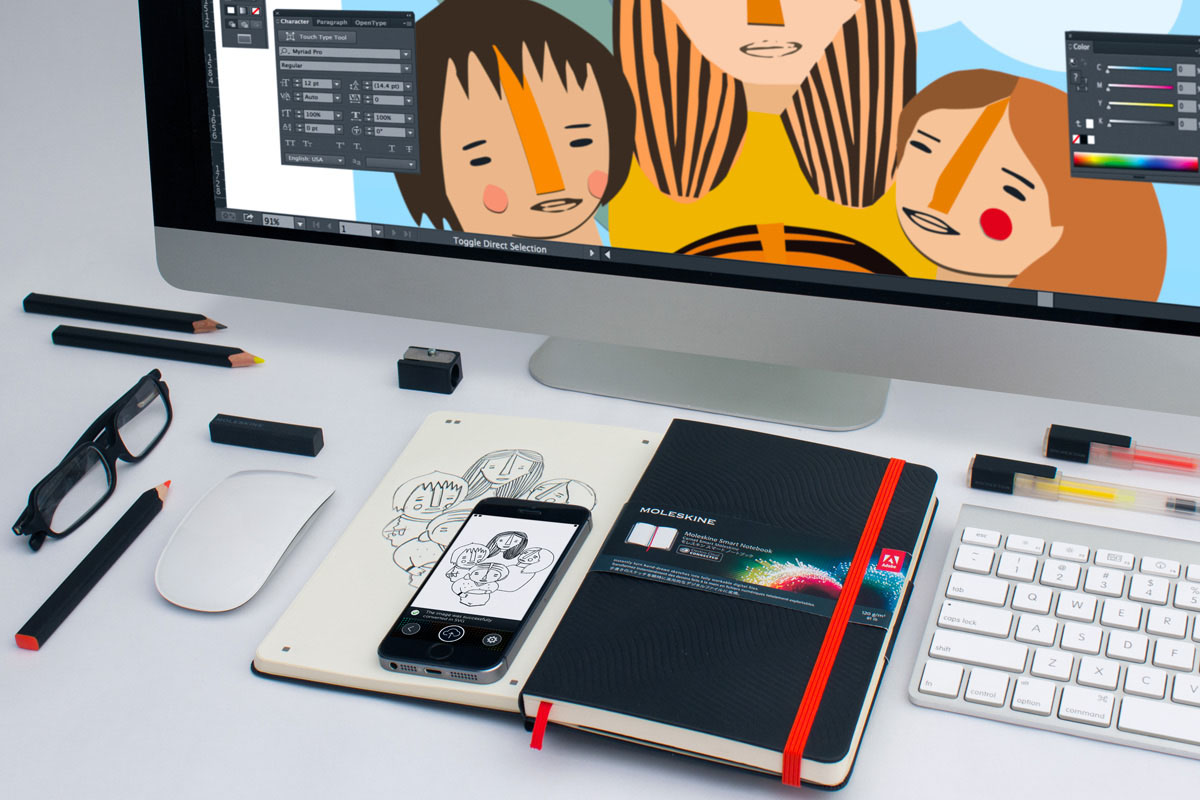 Moleskine Smart Notebook converts your drawings digitally to Adobe ...