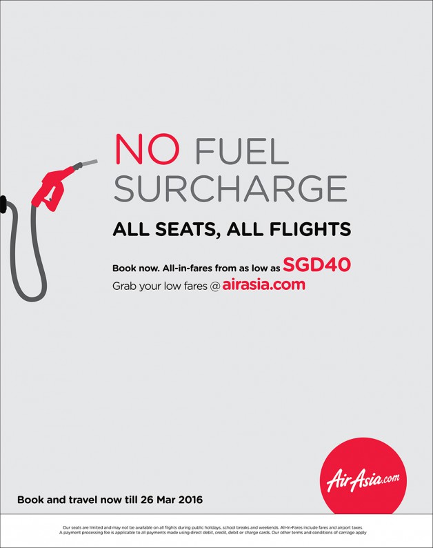 AirAsia to remove fuel surcharge on all flights, all-in fares from $40 ...
