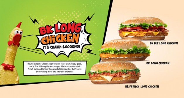 Burger King wants you to try their new 7-inch BK Long Chicken Burgers ...