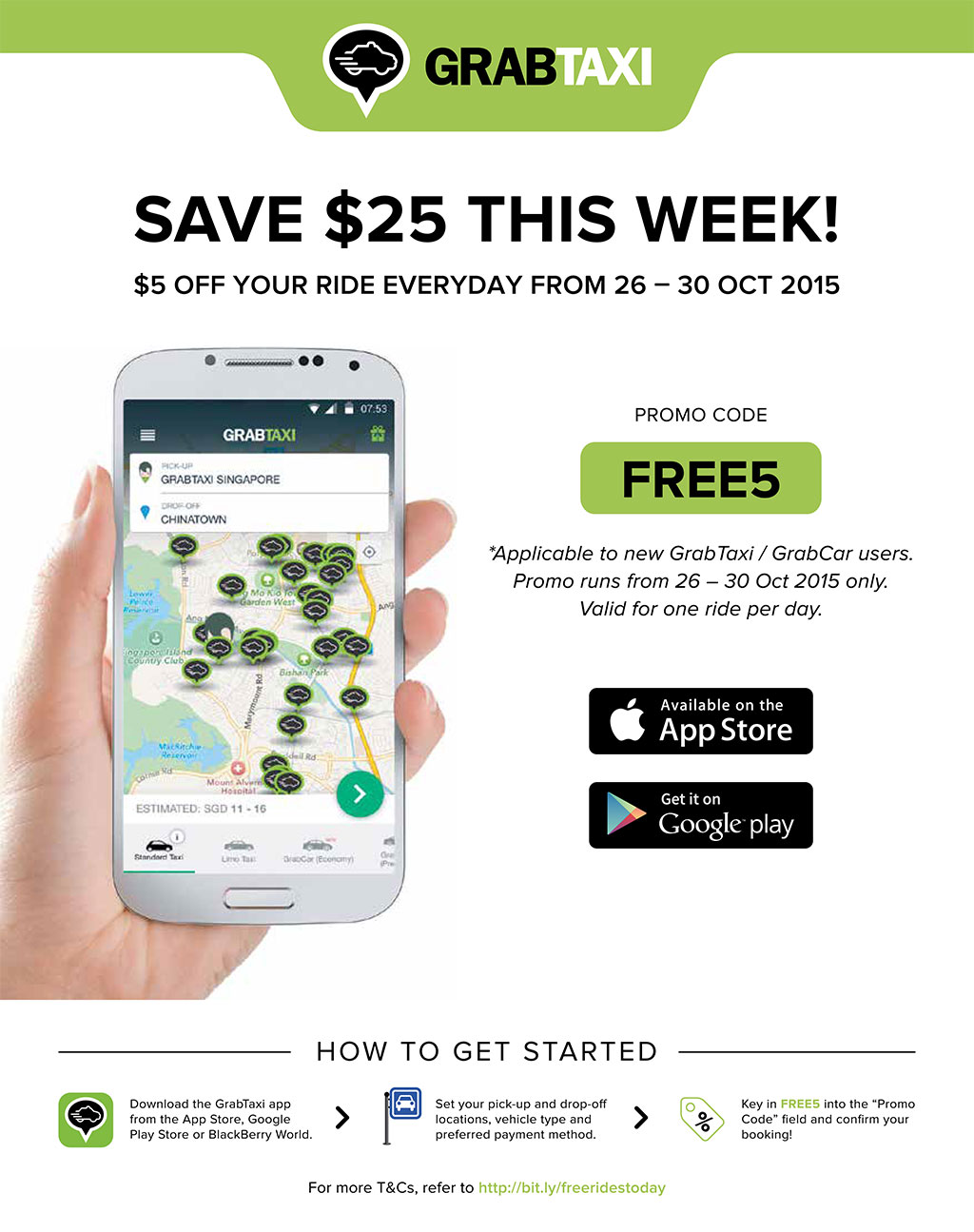 GrabTaxi lets new users save $25 this week with this promo code | Great ...