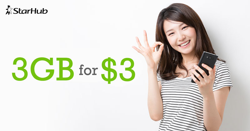 Starhub offers lowest $3 for 3GB Data Upsize in response to competitors ...