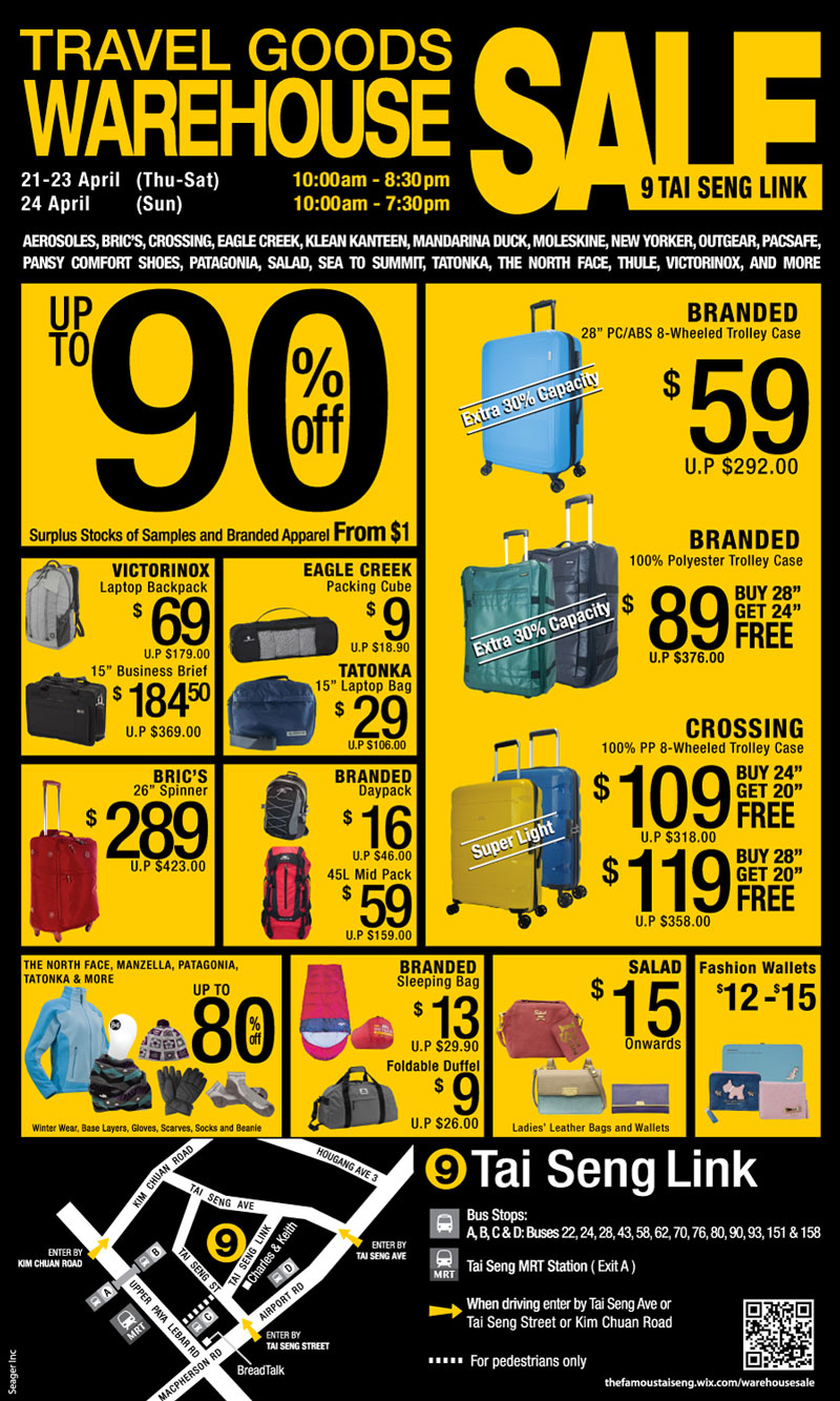 Travel Goods Warehouse Sale 2016 shows up with big discounts on branded ...