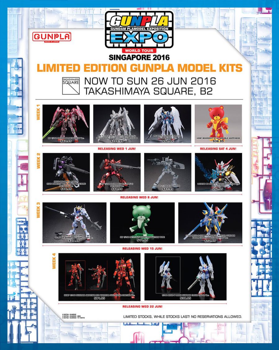 Gundam Gunpla Expo World Tour 2016 is coming to Takashimaya this June ...
