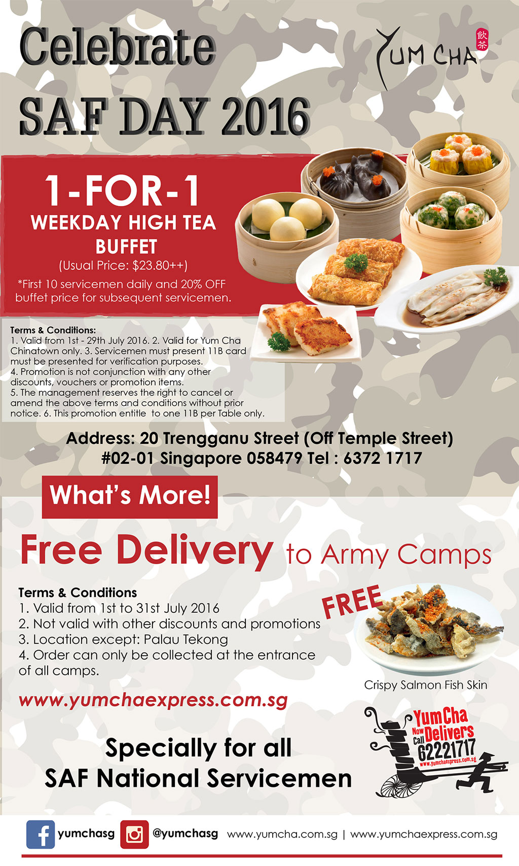 Yum Cha celebrates SAF Day with 1-for-1 Weekday High Tea Buffet for SAF ...