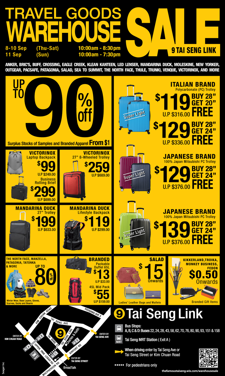 The much-awaited Tai Seng Travel Goods Warehouse Sale is here again ...