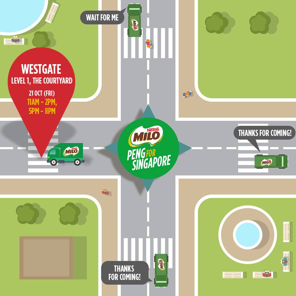 MILO peng time! MILO van journeys to Westgate this Friday (October 21 ...
