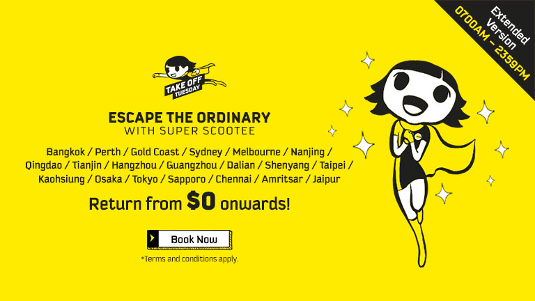 Scoot 'Take Off Tuesday' All-In Fares from $45 lets you return for free ...