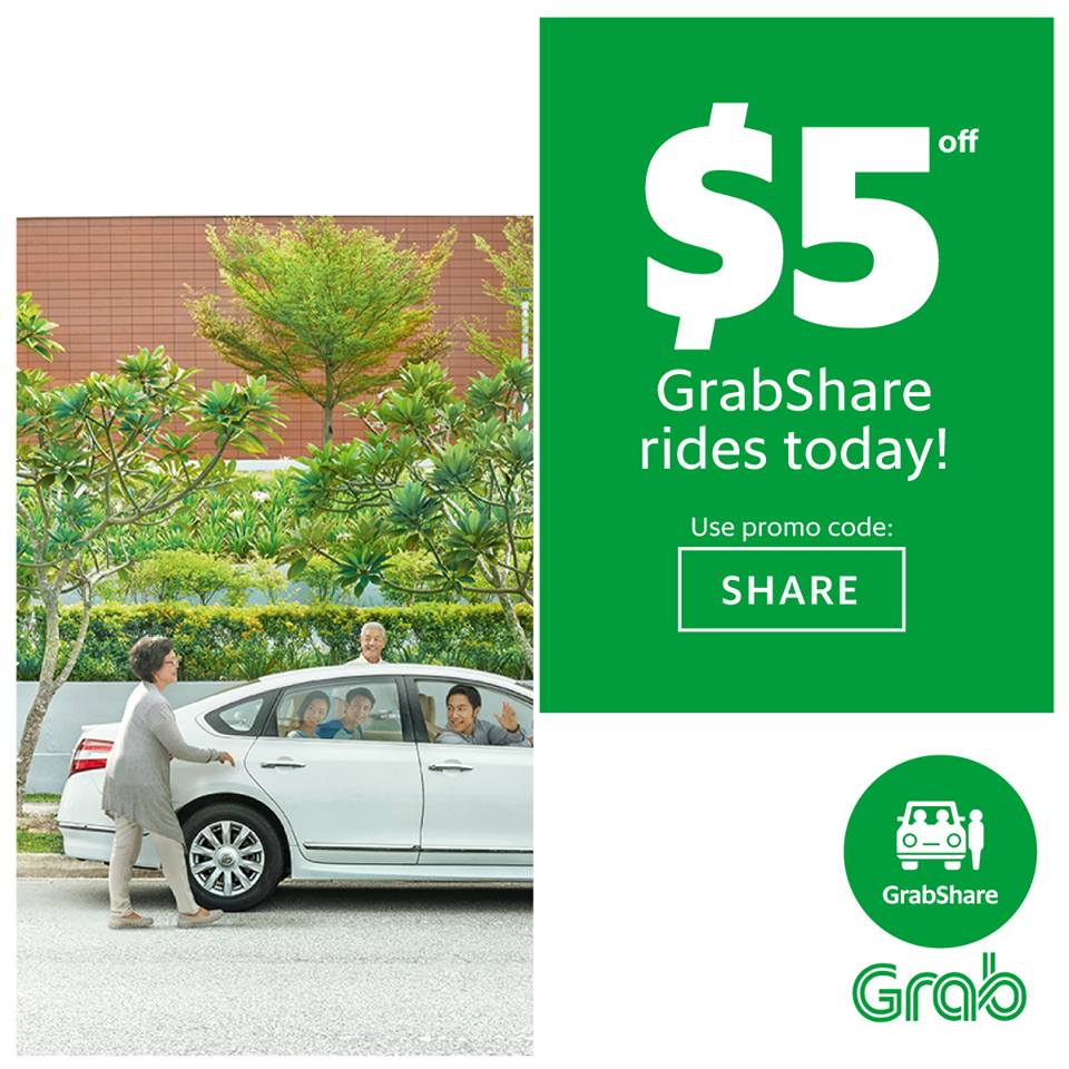 Hitch a ride on GrabShare today and get a further $5 off with this ...