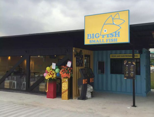 A row of Container Bistros have appeared on Punggol's Tebing Lane ...