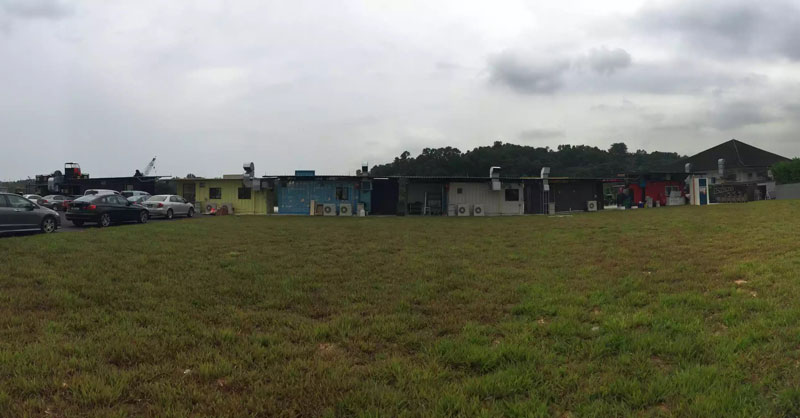 A row of Container Bistros have appeared on Punggol's Tebing Lane ...