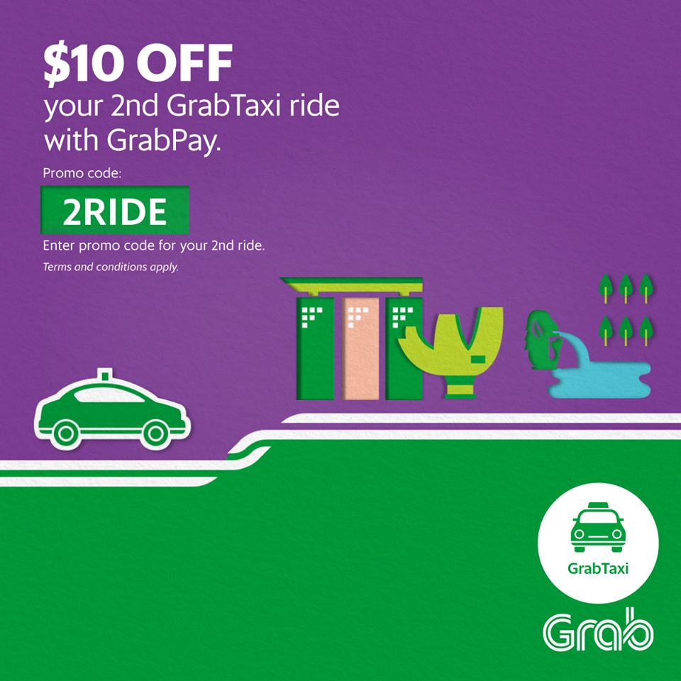 Use GrabTaxi latest promo code to enjoy $10 off your second cab ride ...