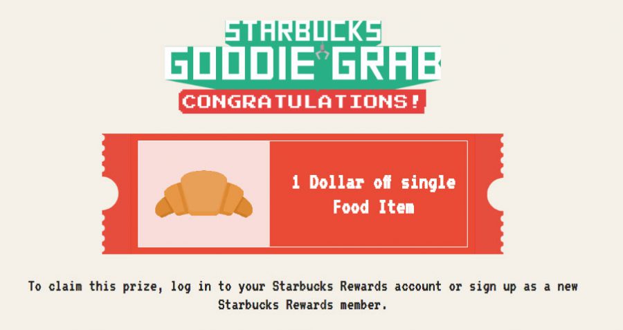 Play Starbucks Goodie Grab Game daily to win 1-for-1 treats ...