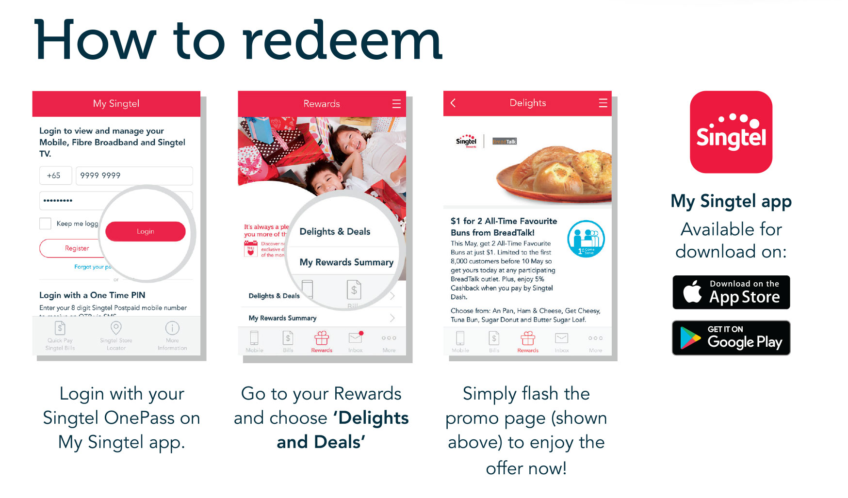 This Singtel reward lets you buy 2 all-time favourite buns at BreadTalk ...