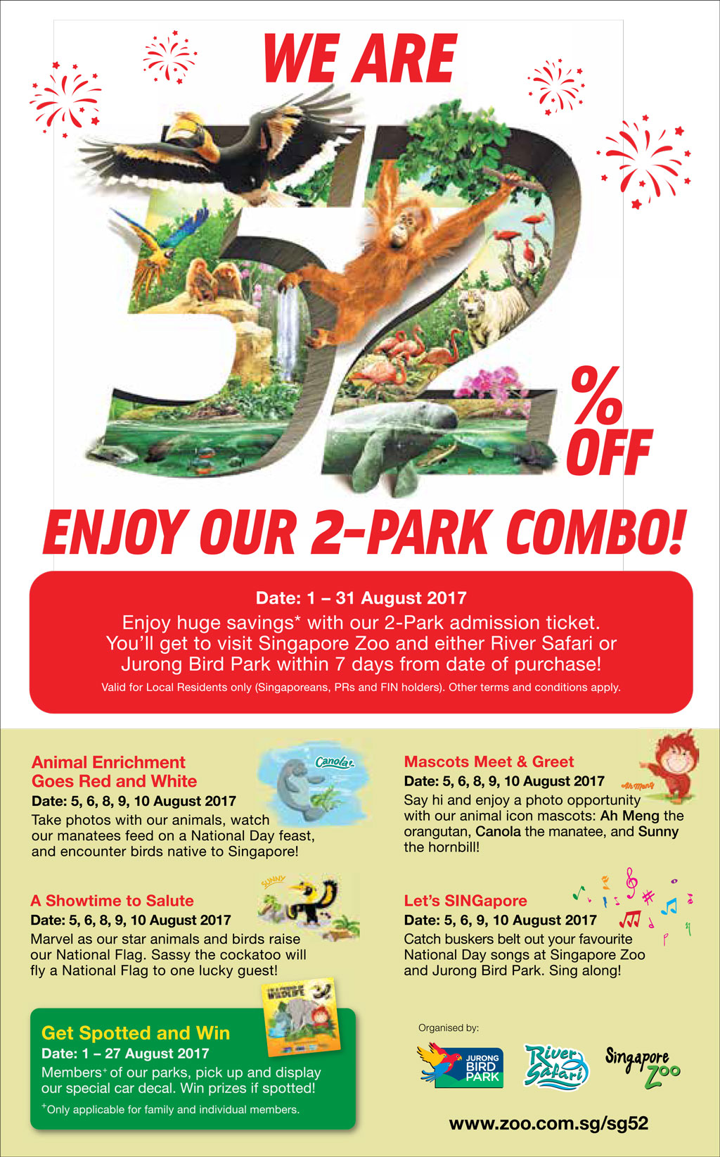 Enjoy 52% off 2-Park Combo Promotion - Singapore Zoo and either River ...