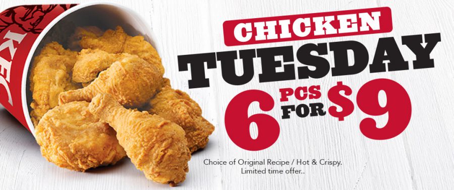 Only $9 for 6 pieces of KFC Chicken because it's Tuesday | Great Deals ...