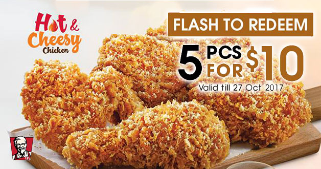 KFC Hot & Cheesy Chicken Offer - 5 pieces for only $10 valid till ...