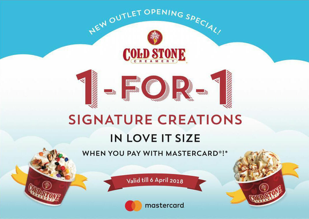 Cold Stone Creamery opens in Waterway Point, offers 1-for-1 Signature ...