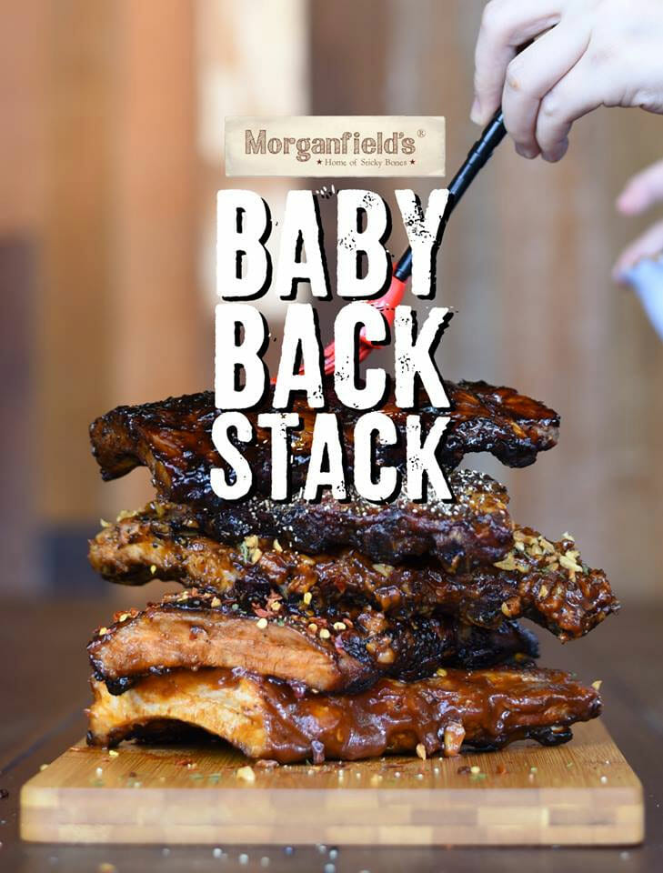 Morganfield's new Baby Back Stack - Mountain of 5 Half Slabs in all 5 ...