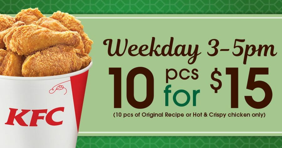 KFC's crazy Weekday Offer lets you buy a bucket of 10-piece chicken for ...