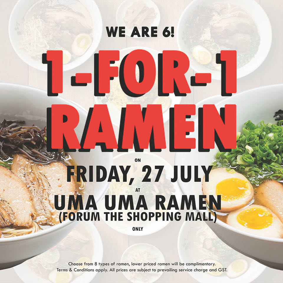Uma Uma turns six, offers 1-for-1 ramen in celebration on July 27 ...