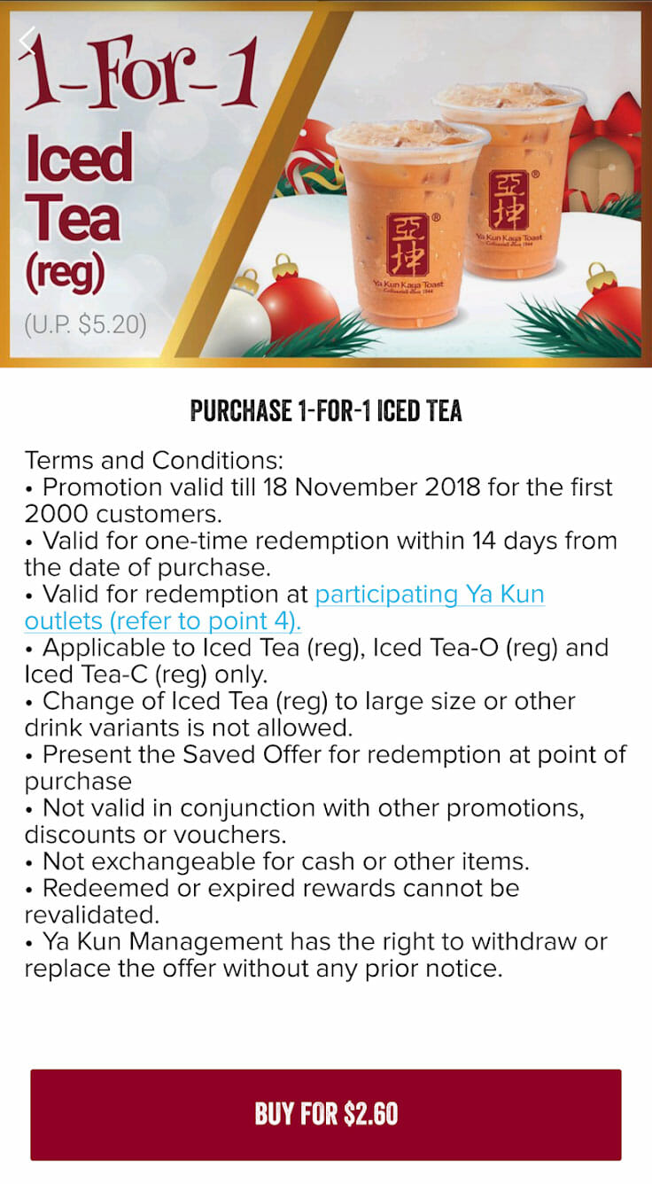 Need your 'Teh Peng' fix? Here's how to get 1-for-1 Iced Tea at Ya Kun ...