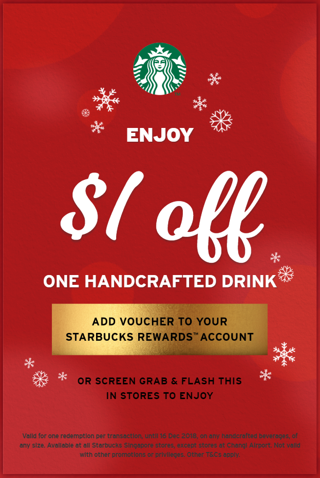 4 Starbucks Xmas Coupons you can use to redeem Buy 2 Get 1 Free Drinks ...