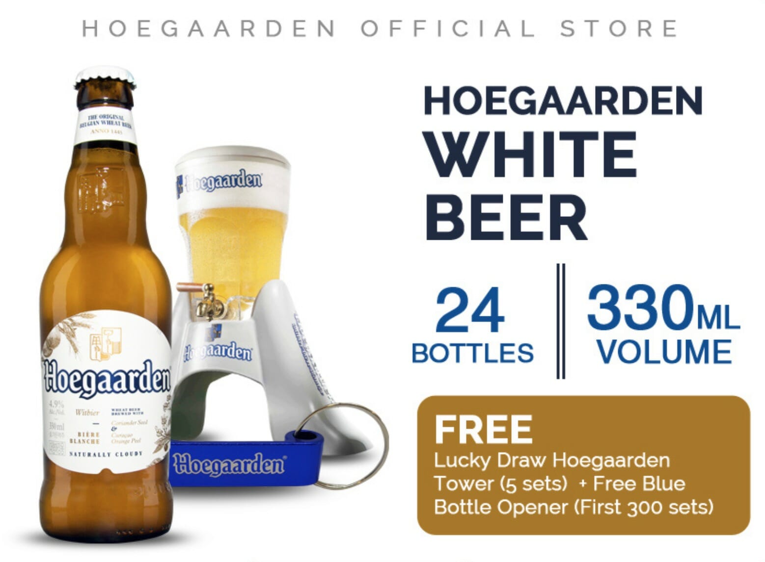 Pick up 24 bottles of Hoegaarden White Beer for only S$48.80 with free ...