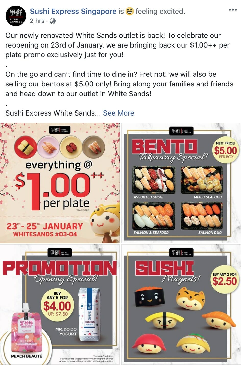 Sushi Express White Sands reopens after reno, offers $1 Plate Promotion ...