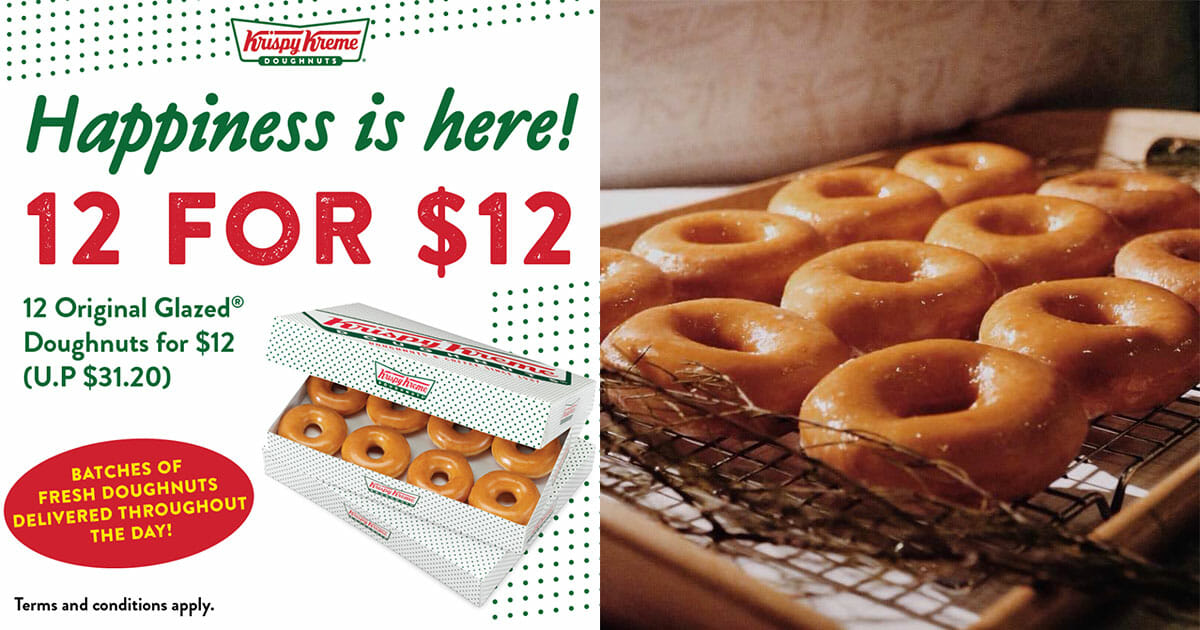 Krispy Kreme's 12 Doughnuts for $12 Promotion is happening on January ...